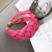 China 7cm Wide Weave Lattice Headwear Shape Memory Hair Hoop for Women Daily Use for sale