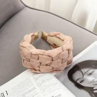China 7cm Wide Weave Lattice Headwear Shape Memory Hair Hoop for Women Daily Use for sale
