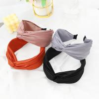 China Solid Color Wide Edge Hair Bands for Women 7cm Ponytail Sports Face Washing Headbands for sale