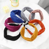 China Solid Color Wide Edge Hair Bands for Women 7cm Ponytail Sports Face Washing Headbands for sale