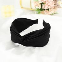 China Solid Color Wide Edge Hair Bands for Women 7cm Ponytail Sports Face Washing Headbands for sale