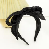 China Adjustable Fabric Bow Hair Band 5cm Women Headband Soft Stretchy Hair Accessory for sale