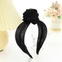 China Adjustable Fabric Bow Hair Band 5cm Women Headband Soft Stretchy Hair Accessory for sale