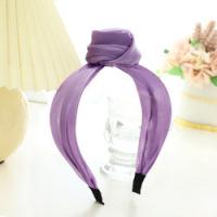 China Adjustable Fabric Bow Hair Band 5cm Women Headband Soft Stretchy Hair Accessory for sale
