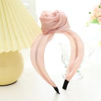 China Adjustable Fabric Bow Hair Band 5cm Women Headband Soft Stretchy Hair Accessory for sale