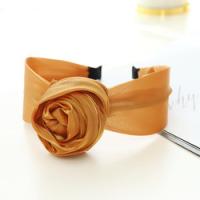 China Adjustable Fabric Bow Hair Band 5cm Women Headband Soft Stretchy Hair Accessory for sale