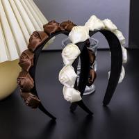 China Fabric Rose Hair Band 3cm Women Headband Non Slip Fashion Hair Accessories Spring Summer Autumn Winter for sale