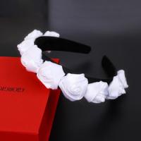 China Fabric Rose Hair Band 3cm Women Headband Non Slip Fashion Hair Accessories Spring Summer Autumn Winter for sale