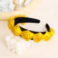 China Fabric Rose Hair Band 3cm Women Headband Non Slip Fashion Hair Accessories Spring Summer Autumn Winter for sale
