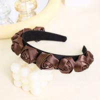 China Fabric Rose Hair Band 3cm Women Headband Non Slip Fashion Hair Accessories Spring Summer Autumn Winter for sale