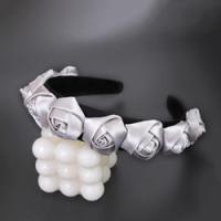 China Fabric Rose Hair Band 3cm Women Headband Non Slip Fashion Hair Accessories Spring Summer Autumn Winter for sale