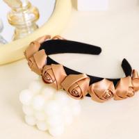 China Fabric Rose Hair Band 3cm Women Headband Non Slip Fashion Hair Accessories Spring Summer Autumn Winter for sale