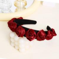 China Fabric Rose Hair Band 3cm Women Headband Non Slip Fashion Hair Accessories Spring Summer Autumn Winter for sale