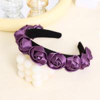China Fabric Rose Hair Band 3cm Women Headband Non Slip Fashion Hair Accessories Spring Summer Autumn Winter for sale