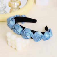 China Fabric Rose Hair Band 3cm Women Headband Non Slip Fashion Hair Accessories Spring Summer Autumn Winter for sale