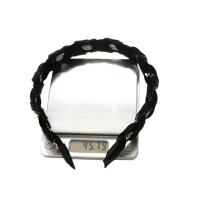 China Button Woven Hair Hoop 1cm Width 46g Women Fashion Headband Soft Comfortable Daily Use for sale