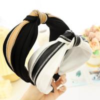 China Korean Style Knot Headband for Women 7cm Wide Brimmed Hairband Fabric Non Slip Hair Accessories for sale