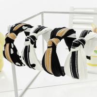 China Korean Style Knot Headband for Women 7cm Wide Brimmed Hairband Fabric Non Slip Hair Accessories for sale