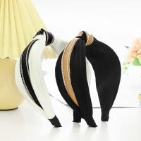China Korean Style Knot Headband for Women 7cm Wide Brimmed Hairband Fabric Non Slip Hair Accessories for sale