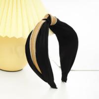 China Korean Style Knot Headband for Women 7cm Wide Brimmed Hairband Fabric Non Slip Hair Accessories for sale