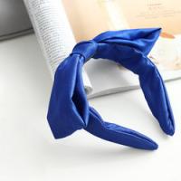 China Fabric Big Bow Hair Bands for Women 6cm Wide Edge Headband Comfortable Soft Hair Accessories for sale