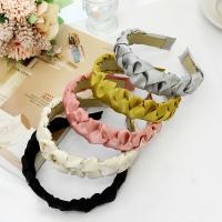 China European American Braided Hairband for Women 3cm Width Soft Fabric Non Slip Headband for sale