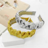 China European American Braided Hairband for Women 3cm Width Soft Fabric Non Slip Headband for sale