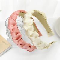 China European American Braided Hairband for Women 3cm Width Soft Fabric Non Slip Headband for sale