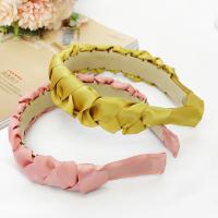 China European American Braided Hairband for Women 3cm Width Soft Fabric Non Slip Headband for sale