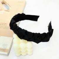 China European American Braided Hairband for Women 3cm Width Soft Fabric Non Slip Headband for sale