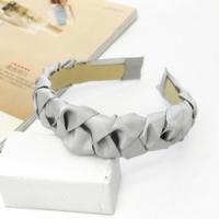 China European American Braided Hairband for Women 3cm Width Soft Fabric Non Slip Headband for sale
