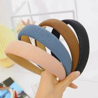 China PU Leather Sponge Headband 3cm Soft Comfortable Hair Band for Women Girls Daily Use for sale