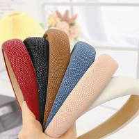 China PU Leather Sponge Headband 3cm Soft Comfortable Hair Band for Women Girls Daily Use for sale