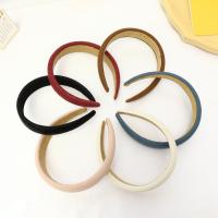 China PU Leather Sponge Headband 3cm Soft Comfortable Hair Band for Women Girls Daily Use for sale
