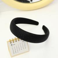 China PU Leather Sponge Headband 3cm Soft Comfortable Hair Band for Women Girls Daily Use for sale