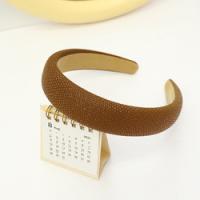 China PU Leather Sponge Headband 3cm Soft Comfortable Hair Band for Women Girls Daily Use for sale