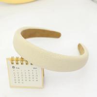 China PU Leather Sponge Headband 3cm Soft Comfortable Hair Band for Women Girls Daily Use for sale