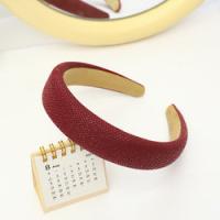 China PU Leather Sponge Headband 3cm Soft Comfortable Hair Band for Women Girls Daily Use for sale