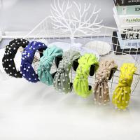 China Wholesale Fabric Knot Pearl Headband for Women 7cm Non Slip Hair Accessories for sale