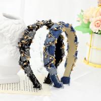 China Fabric Winding Chain Headband Non Slip Hair Band 3cm Width for Women Daily Use for sale