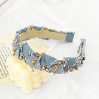 China Fabric Winding Chain Headband Non Slip Hair Band 3cm Width for Women Daily Use for sale