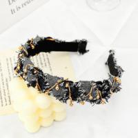 China Fabric Winding Chain Headband Non Slip Hair Band 3cm Width for Women Daily Use for sale