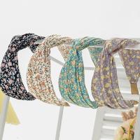 China Fabric Hair Band for Women 6.5cm Soft Anti-Slip Flower Headband Korean Style for sale