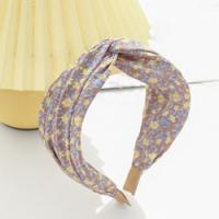 China Fabric Hair Band for Women 6.5cm Soft Anti-Slip Flower Headband Korean Style for sale