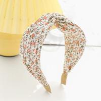 China Fabric Hair Band for Women 6.5cm Soft Anti-Slip Flower Headband Korean Style for sale