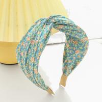 China Fabric Hair Band for Women 6.5cm Soft Anti-Slip Flower Headband Korean Style for sale