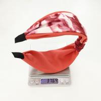 China Tie Dyed Fabric Cross Knot Headband for Women 6cm Width 38g Soft Non Slip Hairband for sale