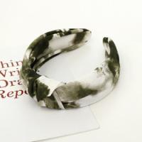 China Tie Dyed Fabric Cross Knot Headband for Women 6cm Width 38g Soft Non Slip Hairband for sale