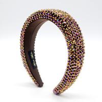 China Luxury Crystal Hairband Korean Fashion Headband Handmade Non Slip Headband for Women 13 Colors 75g for sale