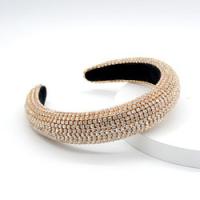 China Luxury Rhinestone Hairband for Women Velvet Faux Diamond Headband 6 Colors 125g for sale